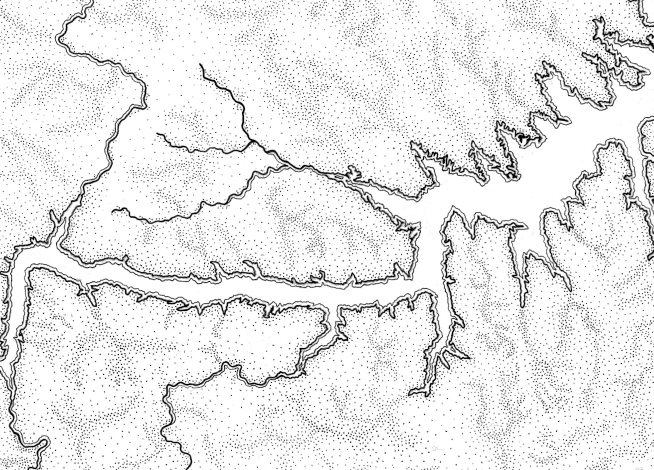 Fort Peck Lake Map (Negative) - Montana Beyond